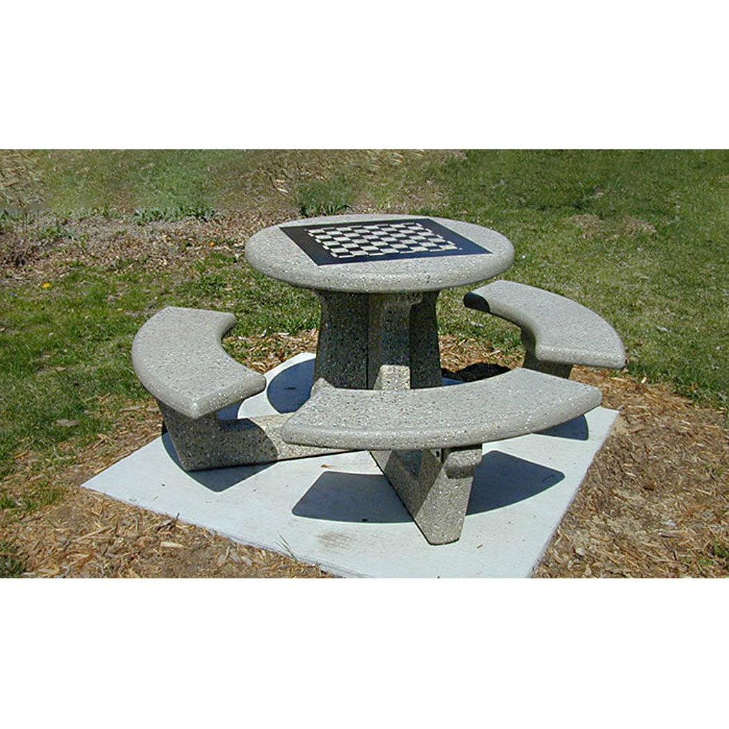 Round Chess Table (T6140) — Outdoor Workout Supply
