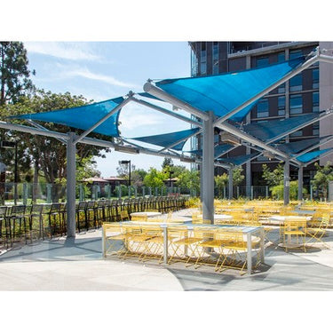 4-Point Hypar Sail Shade Structure (Restaurant Style) — Outdoor Workout ...