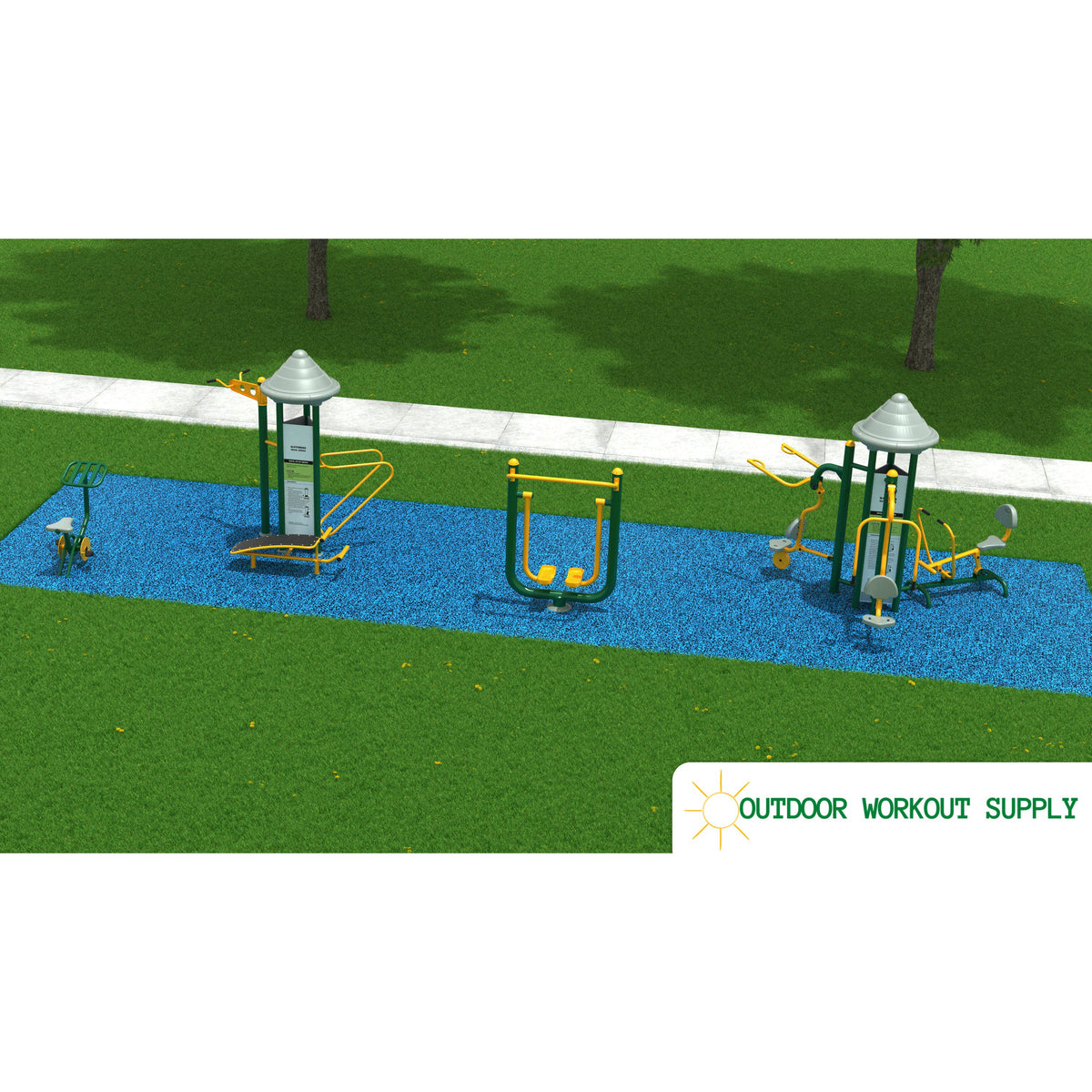 OWS Compact Outdoor Fitness Equipment Package — Outdoor Workout Supply