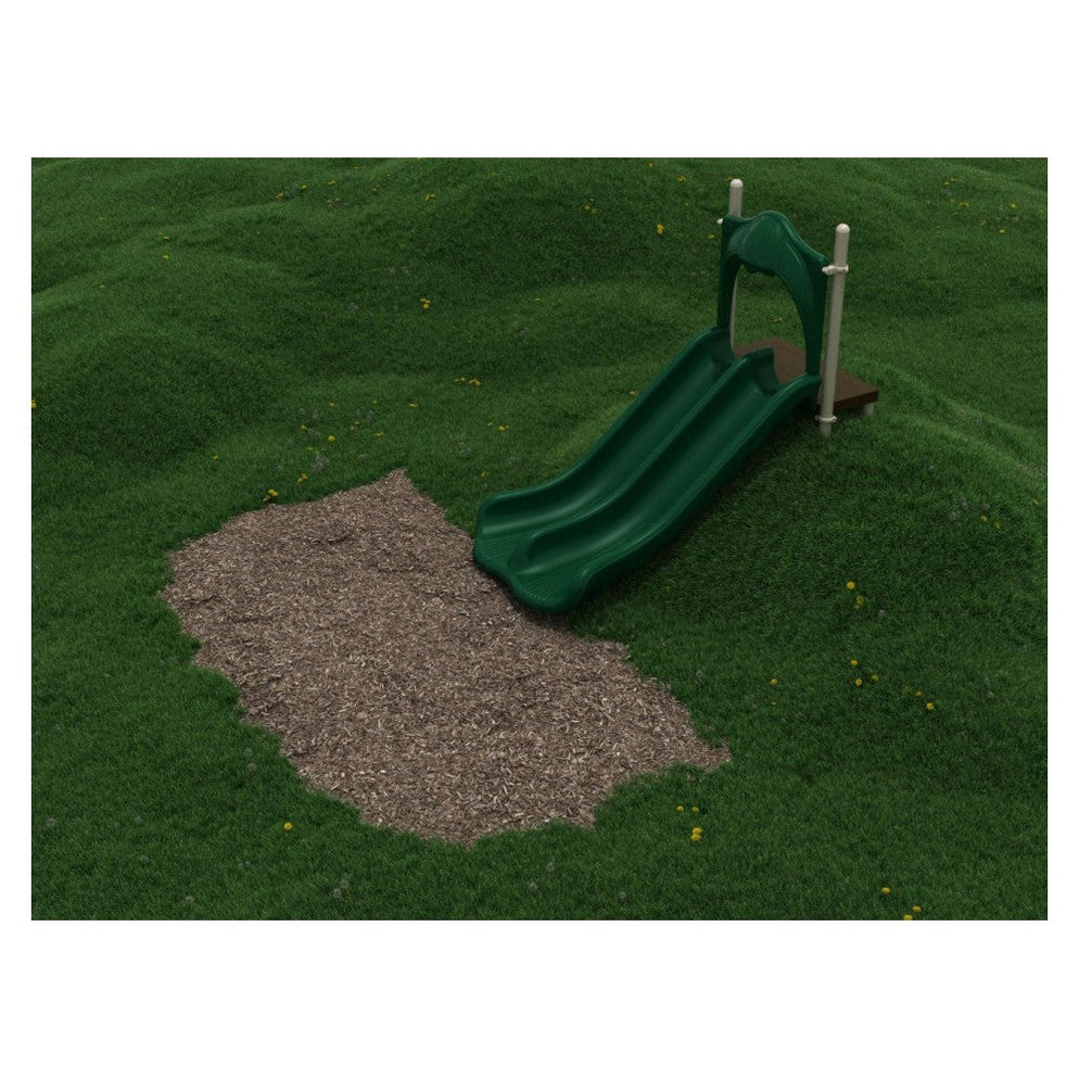 Playground Equipment 4 Foot Double Straight Embankment Slide — Outdoor ...