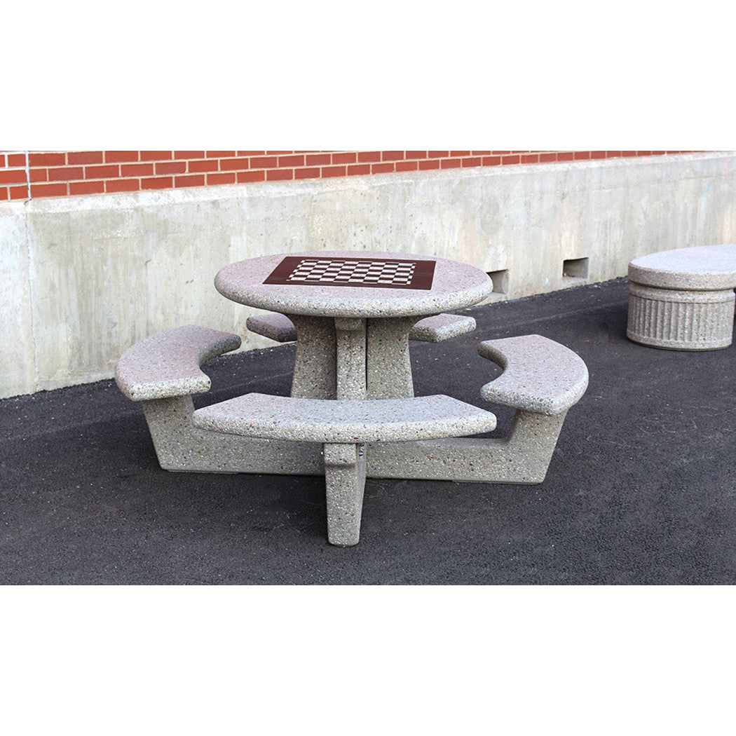 Round Chess Table (T6140) — Outdoor Workout Supply