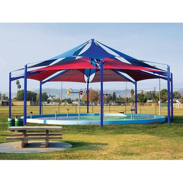 Super Span Octagon Multi-Level Multi-Panel Shade Structure — Outdoor ...