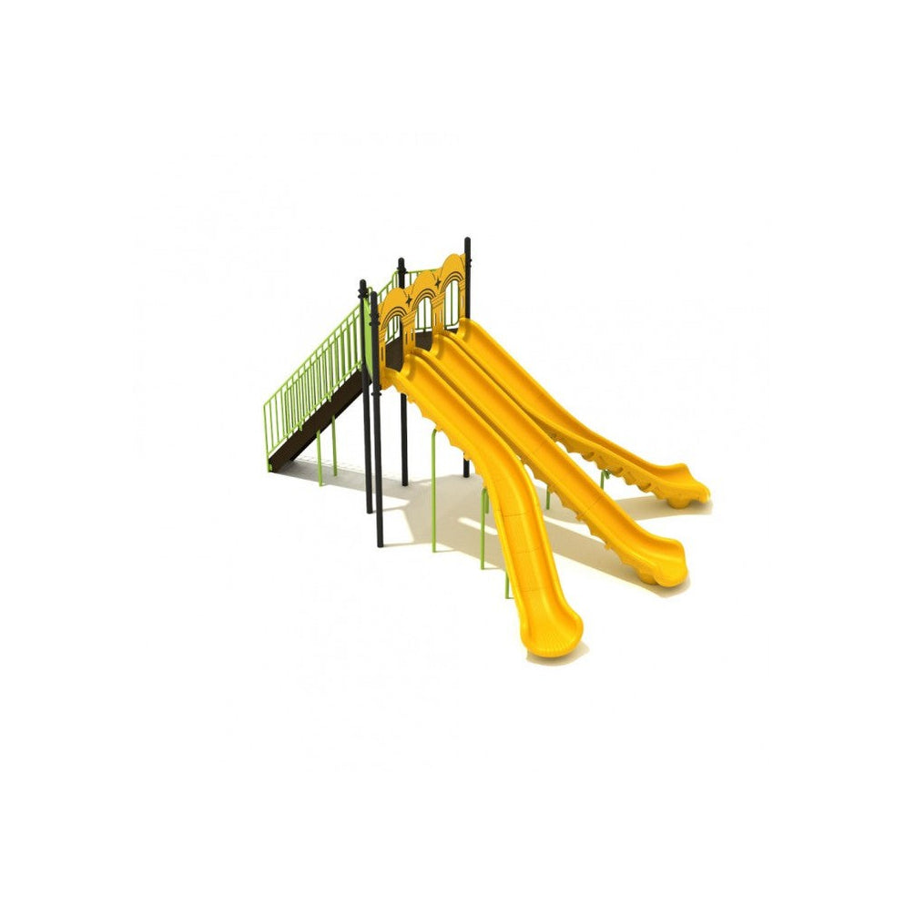 Playground Equipment 8 Foot Triple Sectional Split Slide — Outdoor ...