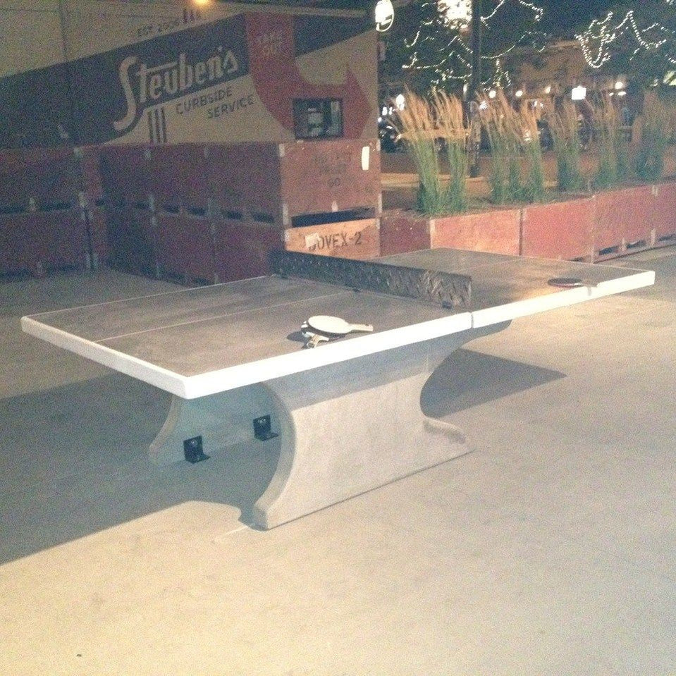 Stone Age Concrete Ping Pong Table (Cantilever Style) — Outdoor Workout ...
