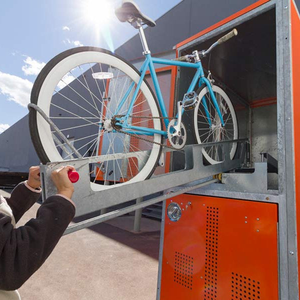 Dero Two-Tier Bike Locker — Outdoor Workout Supply