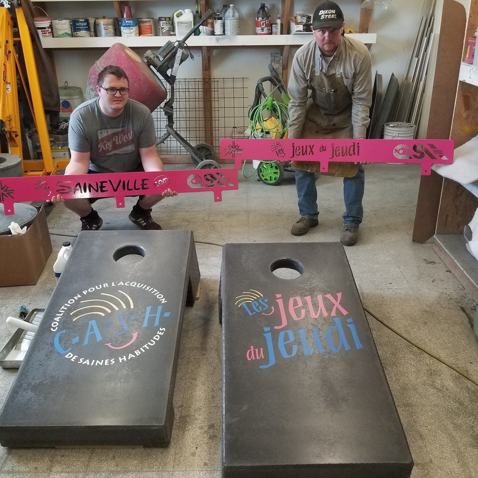 Stone Age Set of Concrete Corn Hole Boards (Set of Two) — Outdoor ...