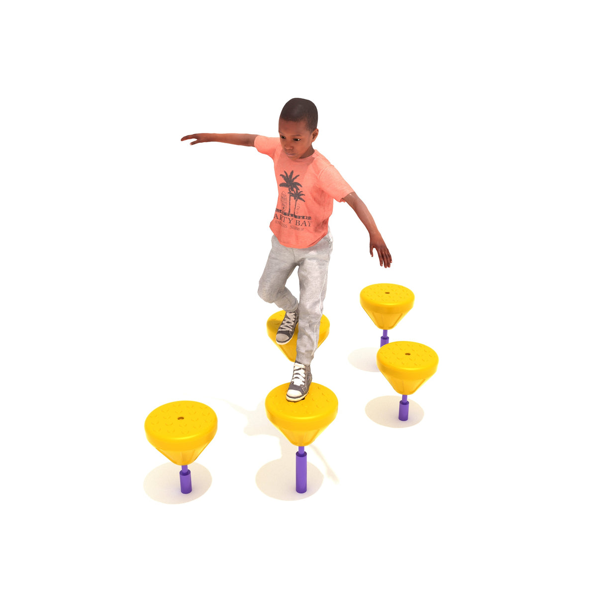 Kid's Gym Pebble Balance Course — Outdoor Workout Supply