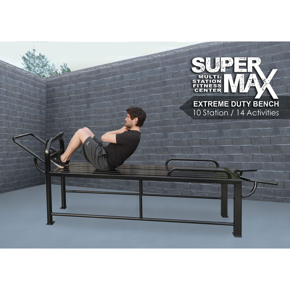 SuperMAX Extreme Duty Bench 10 Station — Outdoor Workout Supply
