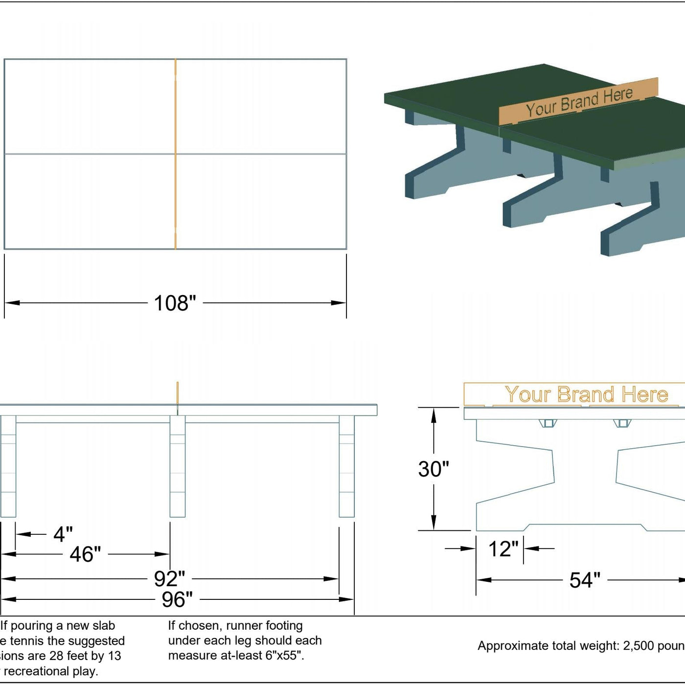 Stone Age Concrete Table Tennis- Uptown Outdoor Ping Pong Table ...