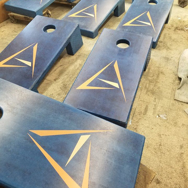 Stone Age Set of Concrete Corn Hole Boards (Set of Two) — Outdoor ...