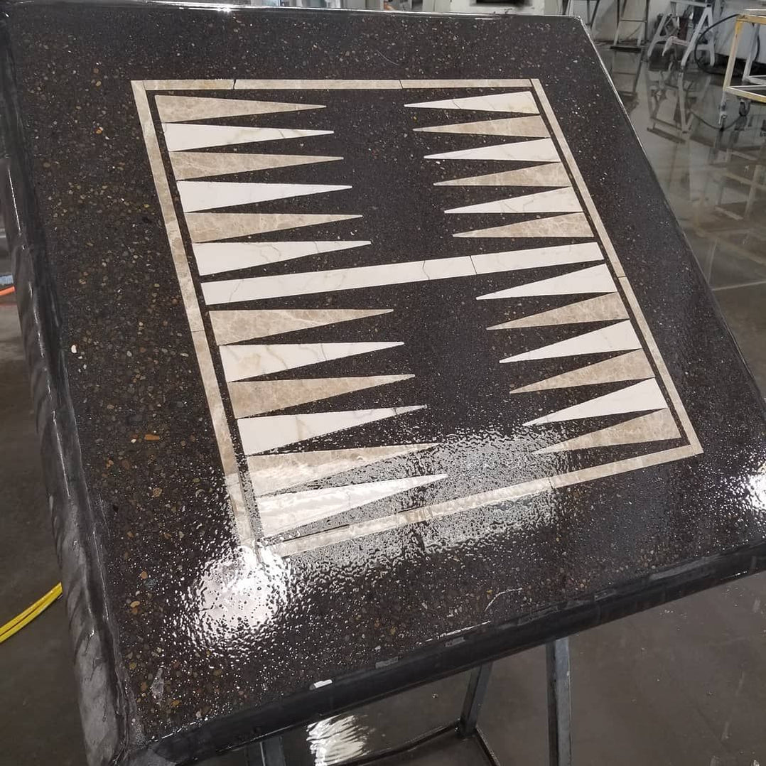 Stone Age Concrete Outdoor Backgammon Table — Outdoor Workout Supply