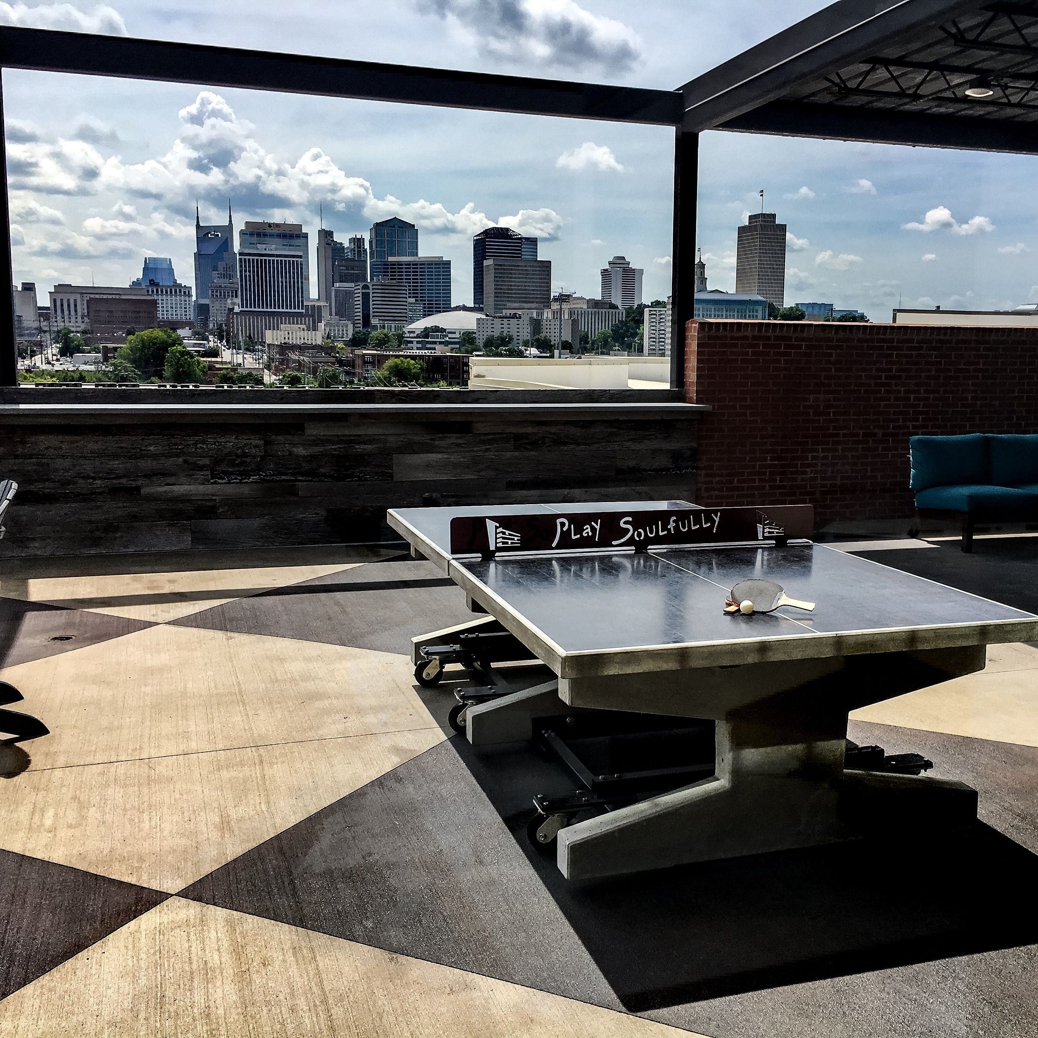 Stone Age Concrete Table Tennis- Uptown Outdoor Ping Pong Table ...